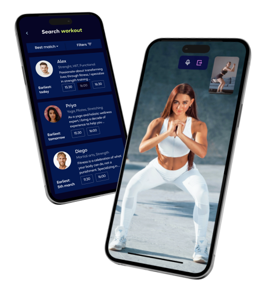 Buttn App | Face-to-face online workouts with personal trainers